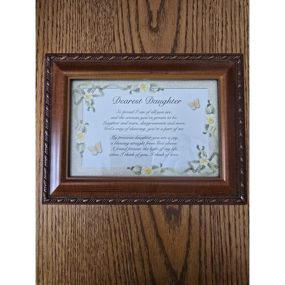 Box | Storage & Organization | Jewelry Music Box Dearest Daughter Poem ...